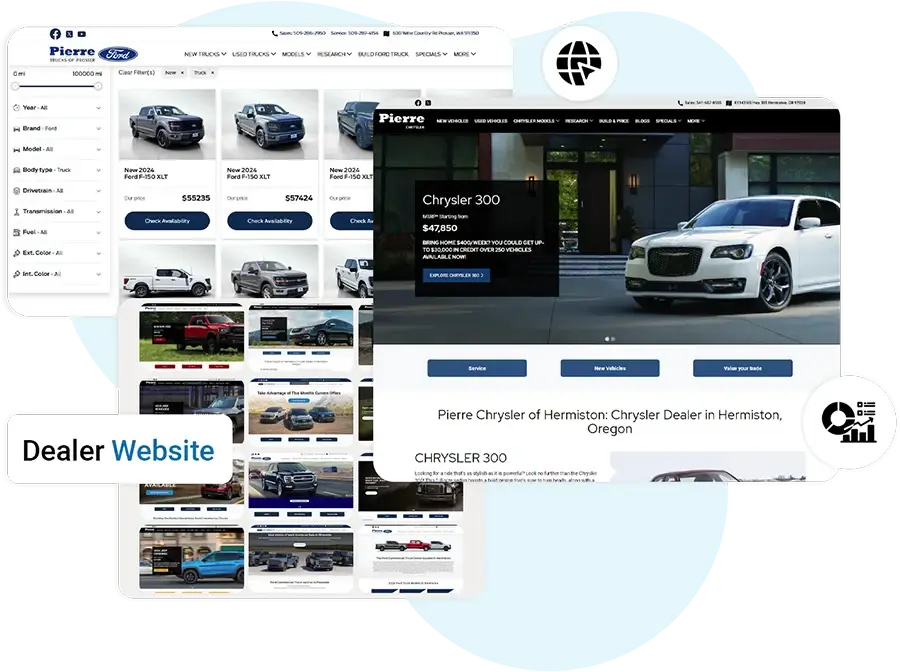 Personalized & SEO friendly franchise dealer websites designs & templates