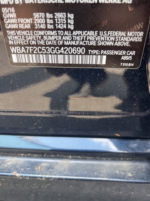 Used Sedan 2016 Bmw 7 Series 750i Xdrive for sale in Wellesley at ...